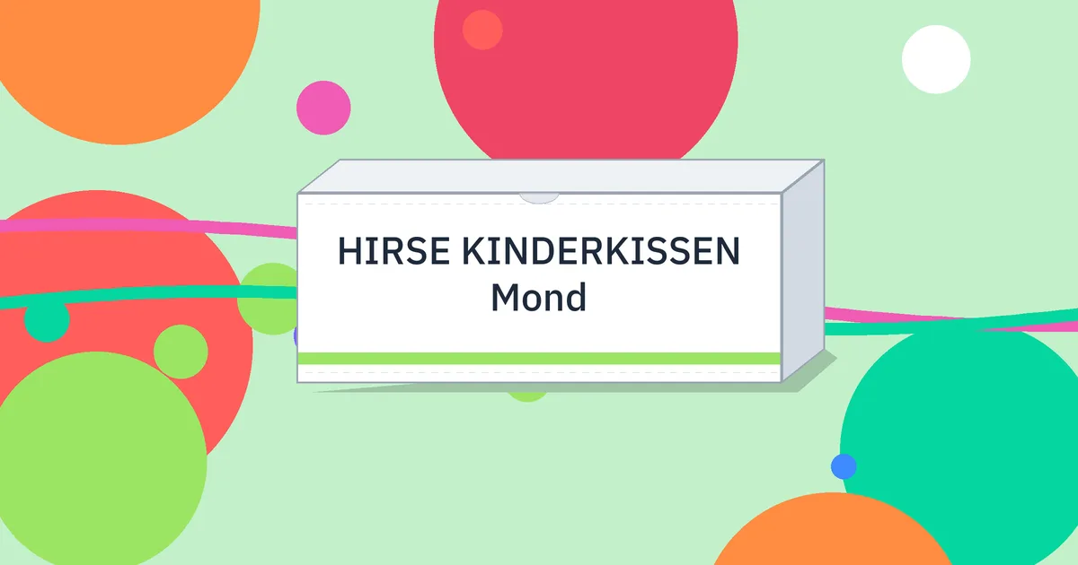Symbolbild: Packung mit der Aufschrift HIRSE KINDERKISSEN Mond (PZN 01422140) – Verfügbarkeit und Bezug in Apotheken in Frankfurt am Main