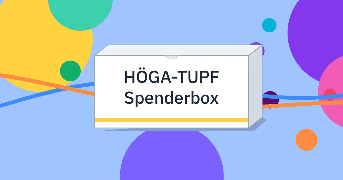 Symbolbild: Packung mit der Aufschrift HÖGA-TUPF Spenderbox (PZN 19890775) – Verfügbarkeit und Bezug in Apotheken in Frankfurt am Main