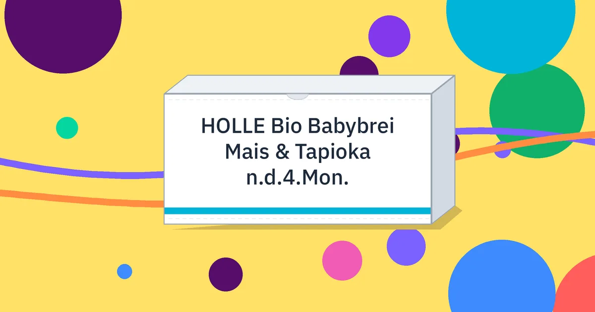 Symbolbild: Packung mit der Aufschrift HOLLE Bio Babybrei Mais & Tapioka n.d.4.Mon. (PZN 12345218) – Verfügbarkeit und Bezug in Apotheken in Frankfurt am Main