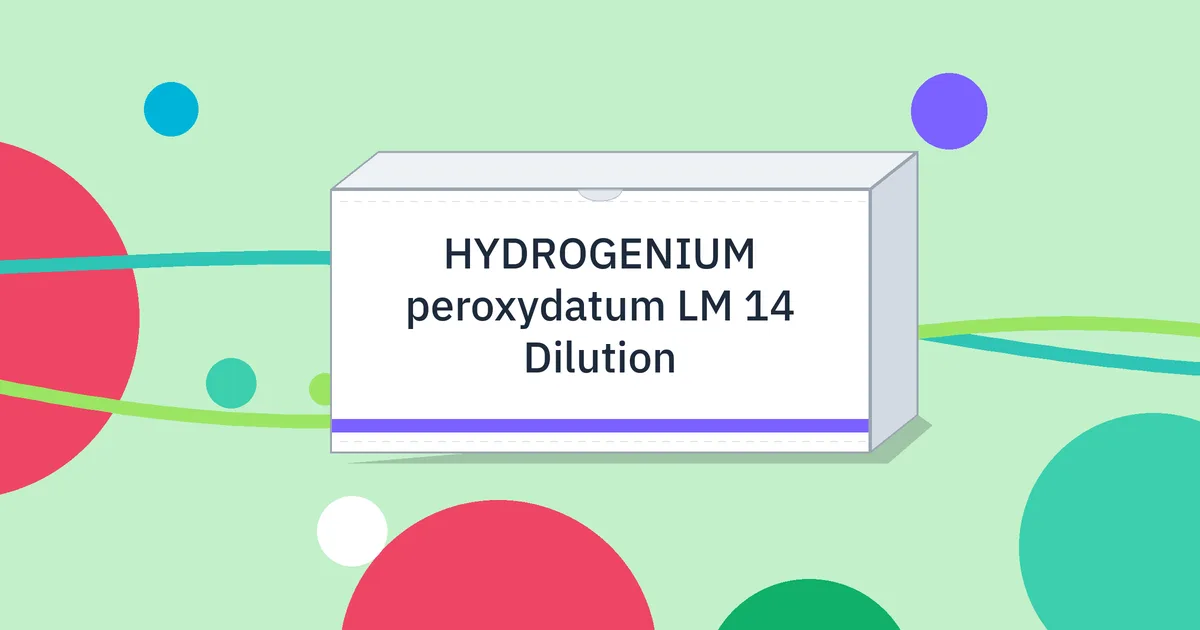 Symbolbild: Packung mit der Aufschrift HYDROGENIUM peroxydatum LM 14 Dilution (PZN 13557253) – Verfügbarkeit und Bezug in Apotheken in Frankfurt am Main