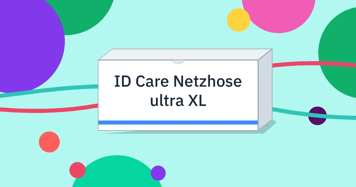 Symbolbild: Packung mit der Aufschrift ID Care Netzhose ultra XL (PZN 16162644) – Verfügbarkeit und Bezug in Apotheken in Frankfurt am Main