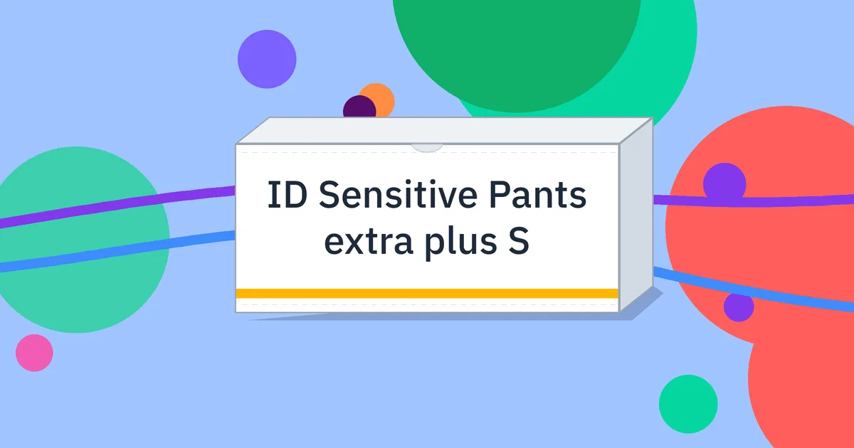 Symbolbild: Packung mit der Aufschrift ID Sensitive Pants extra plus S (PZN 19945499) – Verfügbarkeit und Bezug in Apotheken in Frankfurt am Main