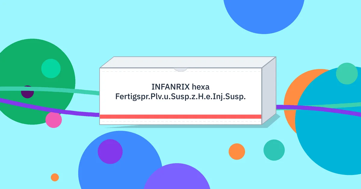 Symbolbild: Packung mit der Aufschrift INFANRIX hexa Fertigspr.Plv.u.Susp.z.H.e.Inj.Susp. (PZN 19467999) – Verfügbarkeit und Bezug in Apotheken in Frankfurt am Main