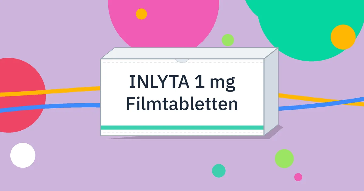 Symbolbild: Packung mit der Aufschrift INLYTA 1 mg Filmtabletten (PZN 09890030) – Verfügbarkeit und Bezug in Apotheken in Frankfurt am Main