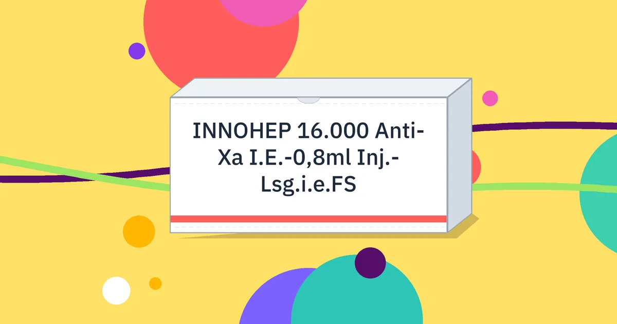 Symbolbild: Packung mit der Aufschrift INNOHEP 16.000 Anti-Xa I.E.-0,8ml Inj.-Lsg.i.e.FS (PZN 17293087) – Verfügbarkeit und Bezug in Apotheken in Frankfurt am Main