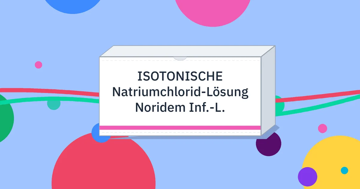 Symbolbild: Packung mit der Aufschrift ISOTONISCHE Natriumchlorid-Lösung Noridem Inf.-L. (PZN 13930195) – Verfügbarkeit und Bezug in Apotheken in Frankfurt am Main