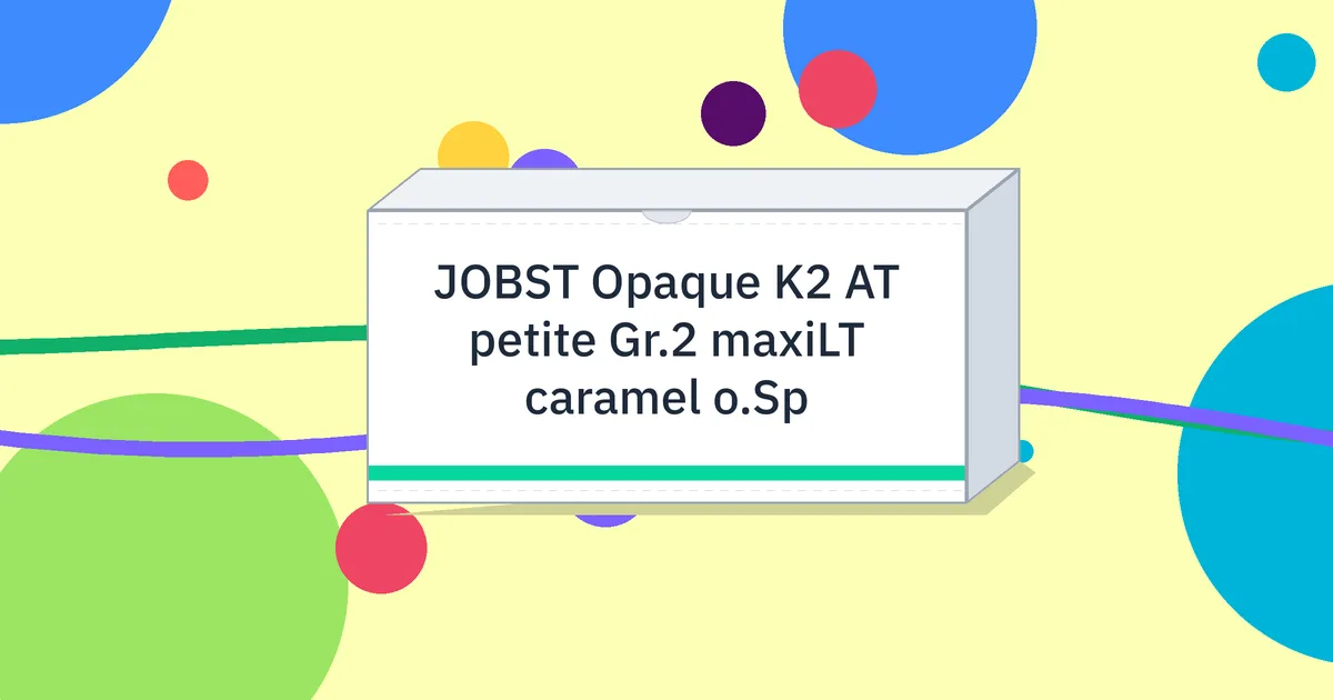 Symbolbild: Packung mit der Aufschrift JOBST Opaque K2 AT petite Gr.2 maxiLT caramel o.Sp (PZN 13119085) – Verfügbarkeit und Bezug in Apotheken in Frankfurt am Main