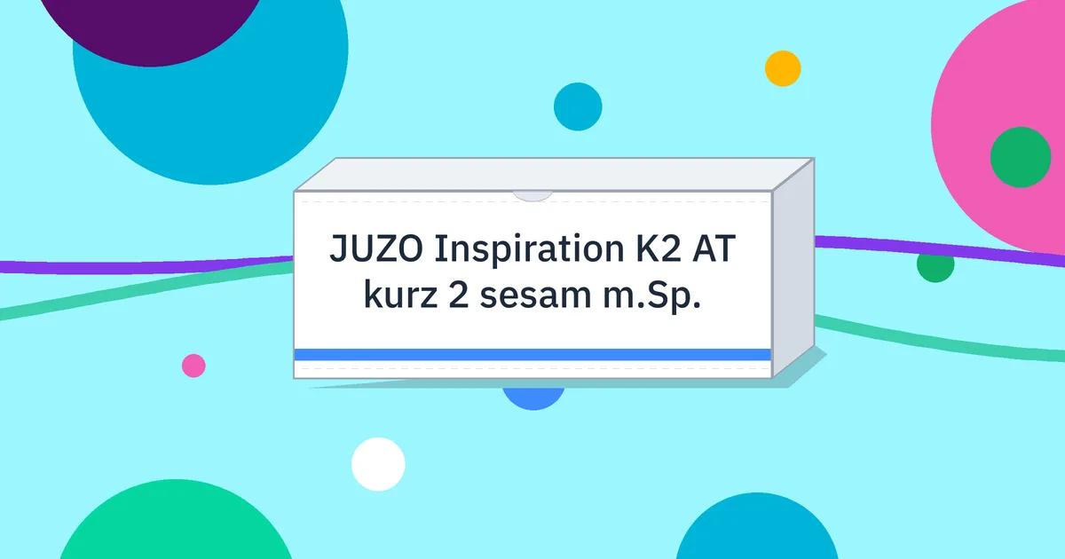 Symbolbild: Packung mit der Aufschrift JUZO Inspiration K2 AT kurz 2 sesam m.Sp. (PZN 14930955) – Verfügbarkeit und Bezug in Apotheken in Frankfurt am Main