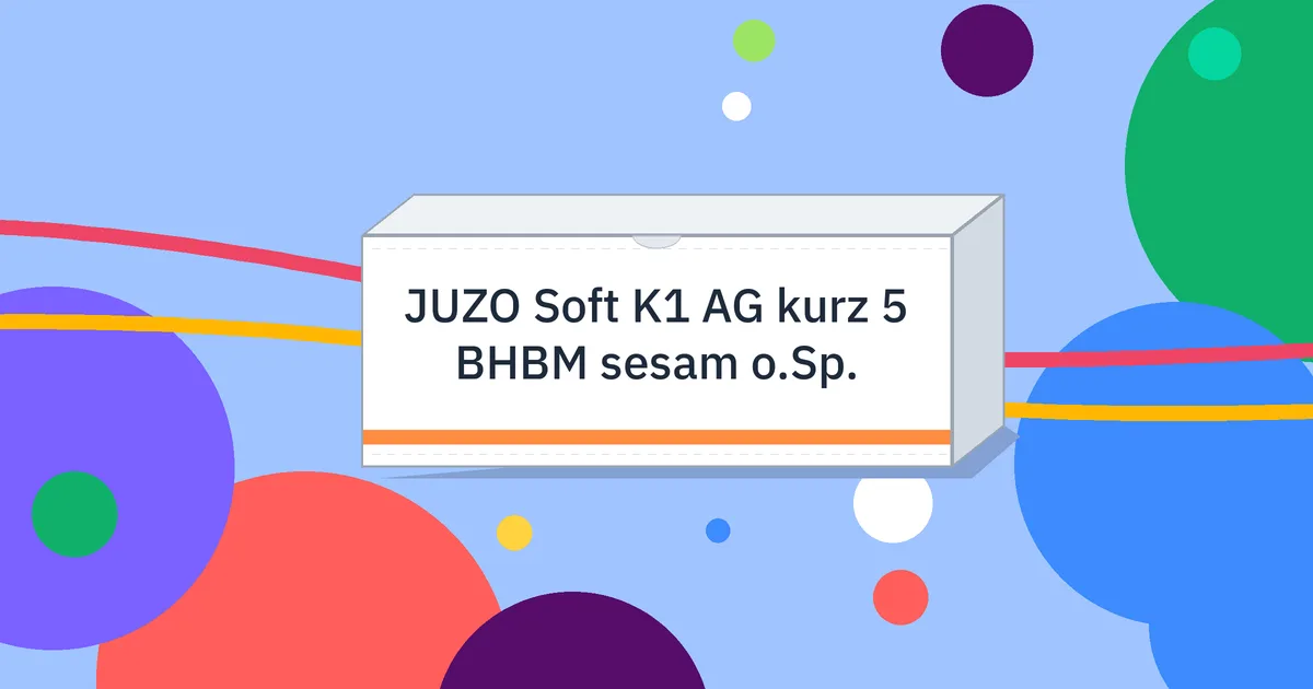 Symbolbild: Packung mit der Aufschrift JUZO Soft K1 AG kurz 5 BHBM sesam o.Sp. (PZN 14857626) – Verfügbarkeit und Bezug in Apotheken in Frankfurt am Main