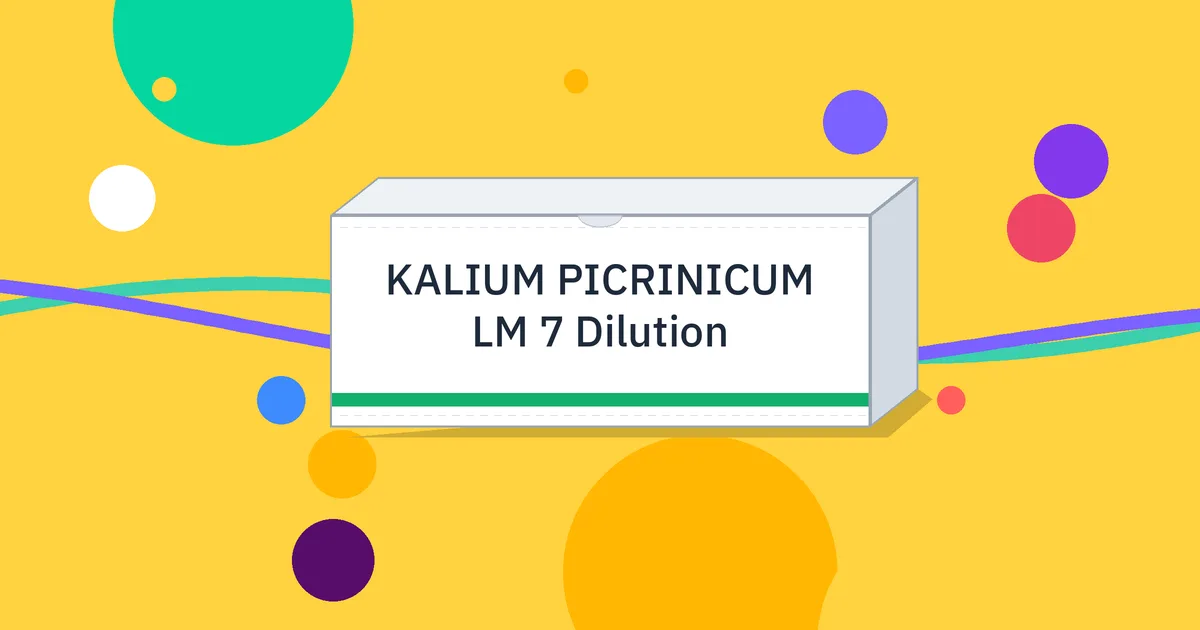 Symbolbild: Packung mit der Aufschrift KALIUM PICRINICUM LM 7 Dilution (PZN 12924933) – Verfügbarkeit und Bezug in Apotheken in Frankfurt am Main