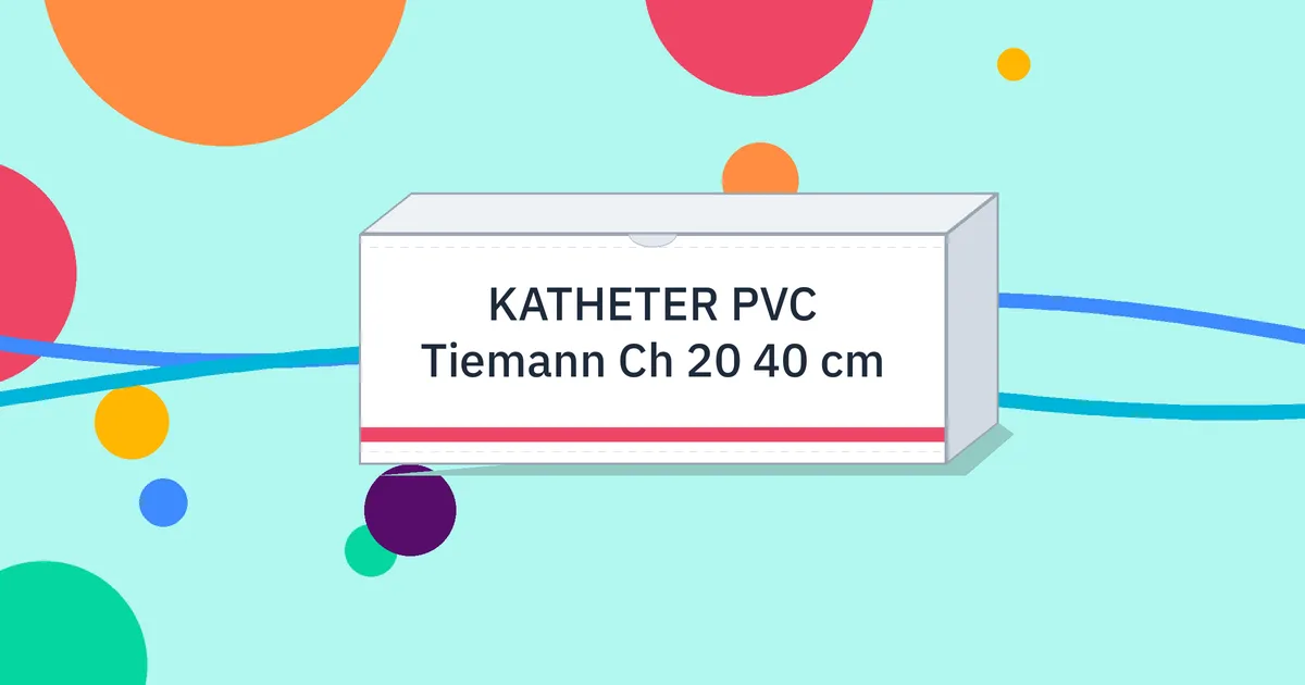 Symbolbild: Packung mit der Aufschrift KATHETER PVC Tiemann Ch 20 40 cm (PZN 10085138) – Verfügbarkeit und Bezug in Apotheken in Frankfurt am Main