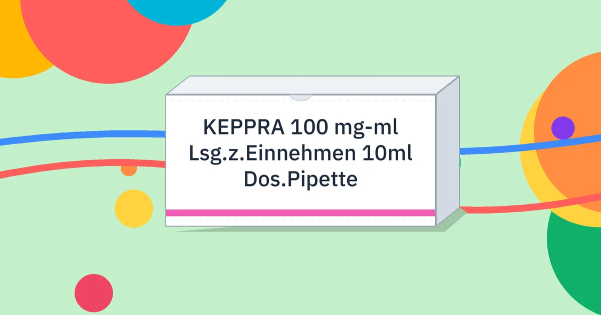 Symbolbild: Packung mit der Aufschrift KEPPRA 100 mg-ml Lsg.z.Einnehmen 10ml Dos.Pipette (PZN 10228804) – Verfügbarkeit und Bezug in Apotheken in Frankfurt am Main