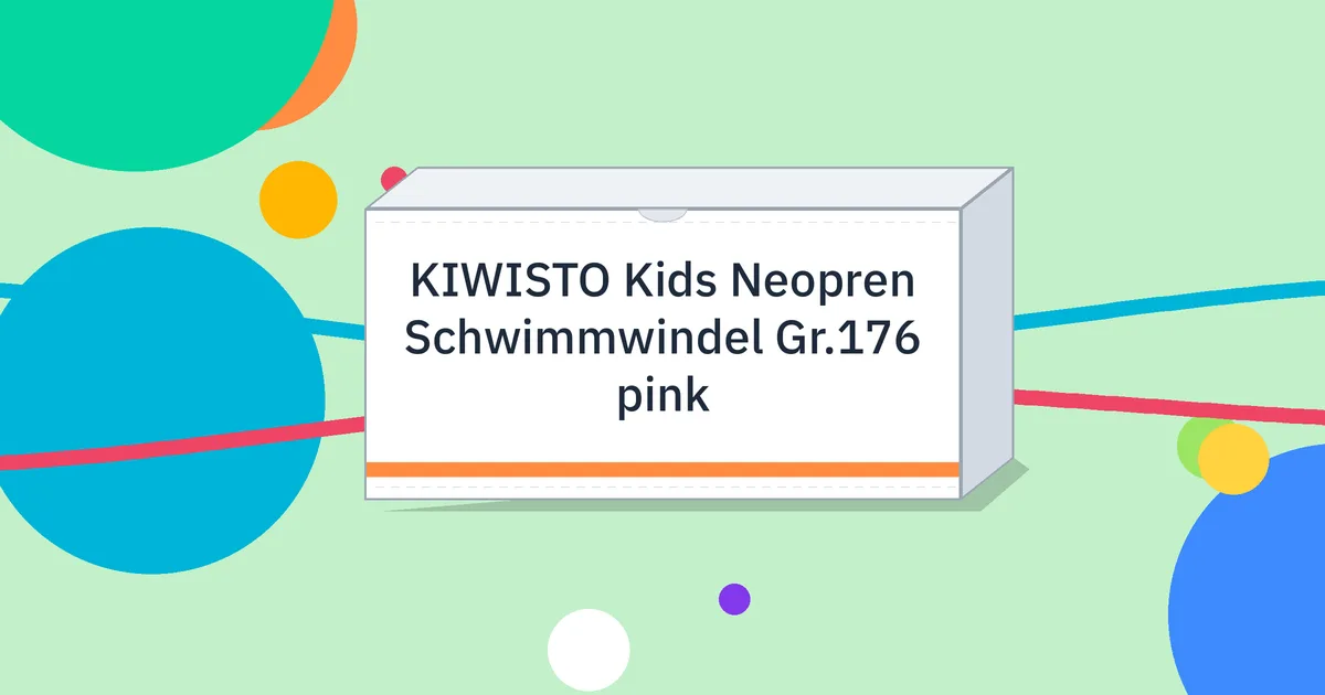Symbolbild: Packung mit der Aufschrift KIWISTO Kids Neopren Schwimmwindel Gr.176 pink (PZN 13986600) – Verfügbarkeit und Bezug in Apotheken in Frankfurt am Main