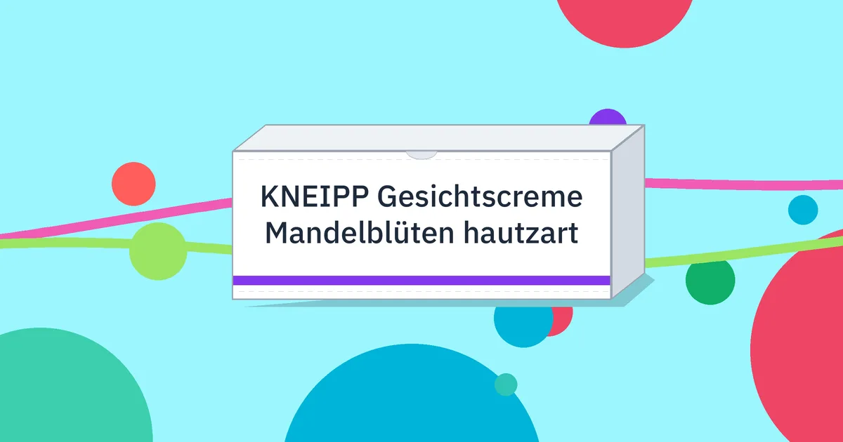 Symbolbild: Packung mit der Aufschrift KNEIPP Gesichtscreme Mandelblüten hautzart (PZN 00836164) – Verfügbarkeit und Bezug in Apotheken in Frankfurt am Main