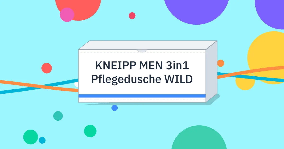 Symbolbild: Packung mit der Aufschrift KNEIPP MEN 3in1 Pflegedusche WILD (PZN 19556421) – Verfügbarkeit und Bezug in Apotheken in Frankfurt am Main