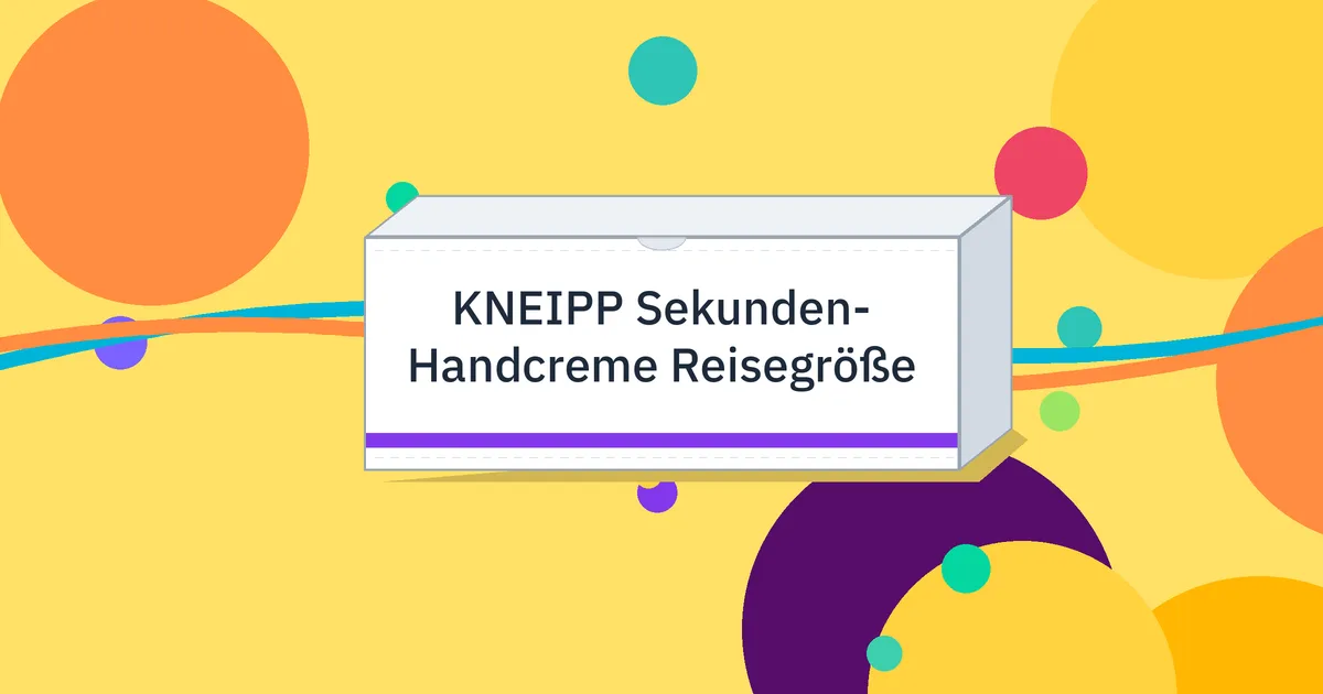 Symbolbild: Packung mit der Aufschrift KNEIPP Sekunden-Handcreme Reisegröße (PZN 15563051) – Verfügbarkeit und Bezug in Apotheken in Frankfurt am Main