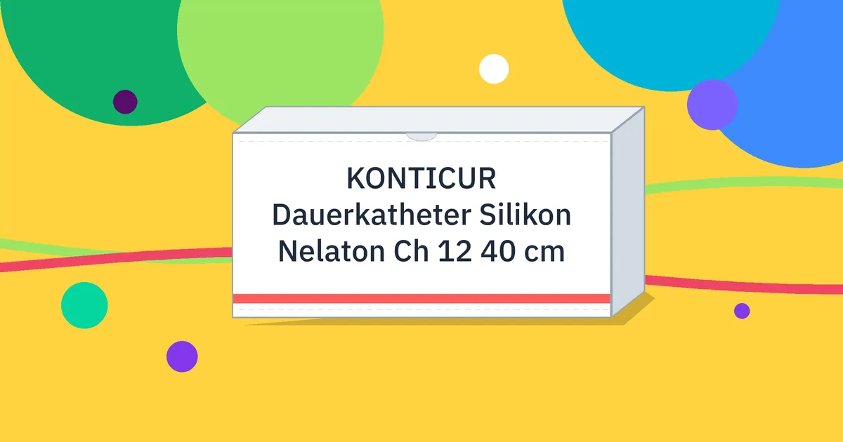 Symbolbild: Packung mit der Aufschrift KONTICUR Dauerkatheter Silikon Nelaton Ch 12 40 cm (PZN 19961819) – Verfügbarkeit und Bezug in Apotheken in Frankfurt am Main