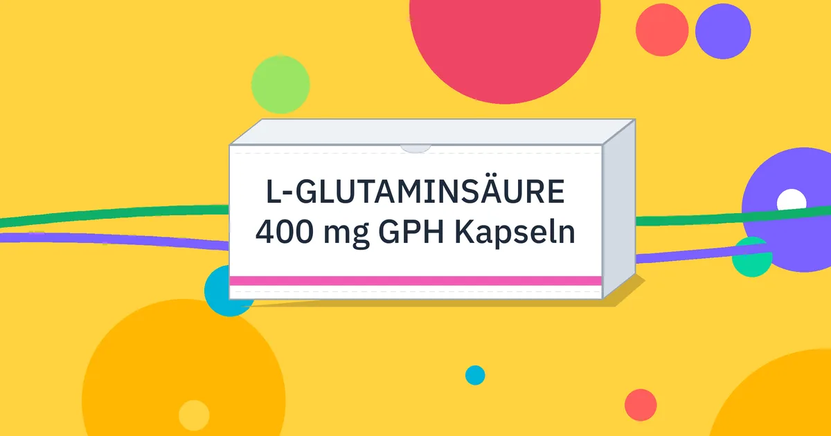 Symbolbild: Packung mit der Aufschrift L-GLUTAMINSÄURE 400 mg GPH Kapseln (PZN 10521510) – Verfügbarkeit und Bezug in Apotheken in Frankfurt am Main