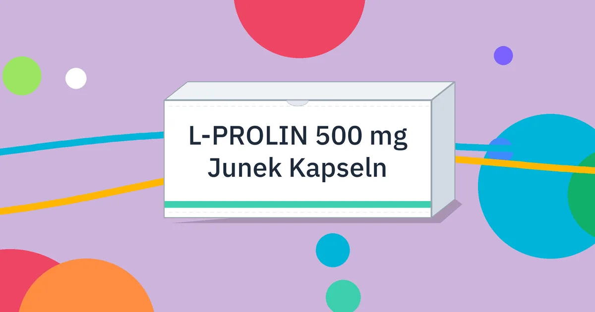 Symbolbild: Packung mit der Aufschrift L-PROLIN 500 mg Junek Kapseln (PZN 00135349) – Verfügbarkeit und Bezug in Apotheken in Frankfurt am Main