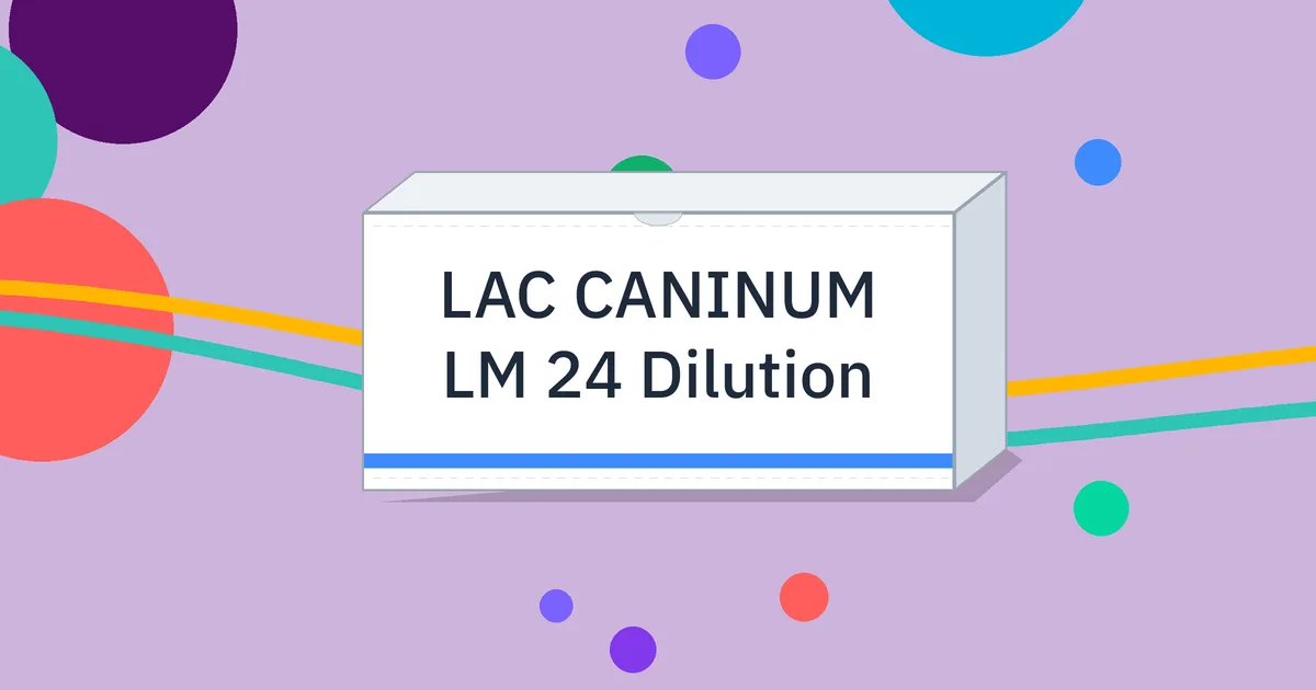 Symbolbild: Packung mit der Aufschrift LAC CANINUM LM 24 Dilution (PZN 12929043) – Verfügbarkeit und Bezug in Apotheken in Frankfurt am Main
