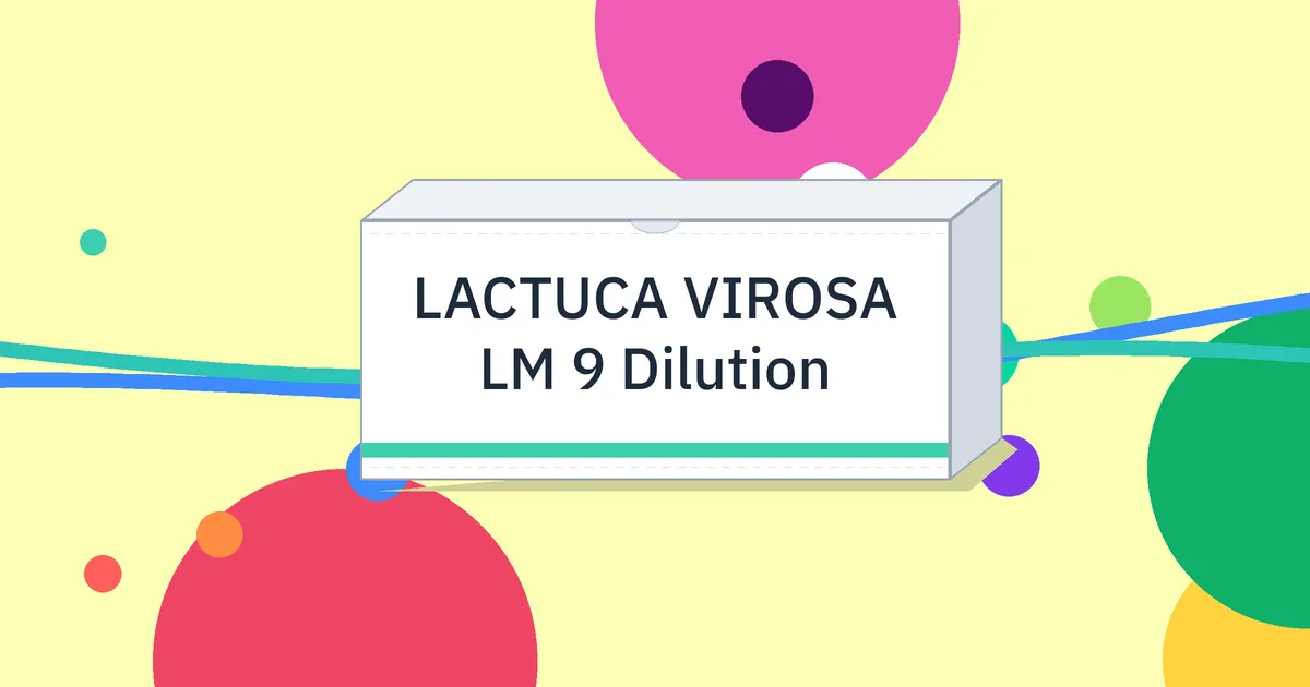 Symbolbild: Packung mit der Aufschrift LACTUCA VIROSA LM 9 Dilution (PZN 13520764) – Verfügbarkeit und Bezug in Apotheken in Frankfurt am Main