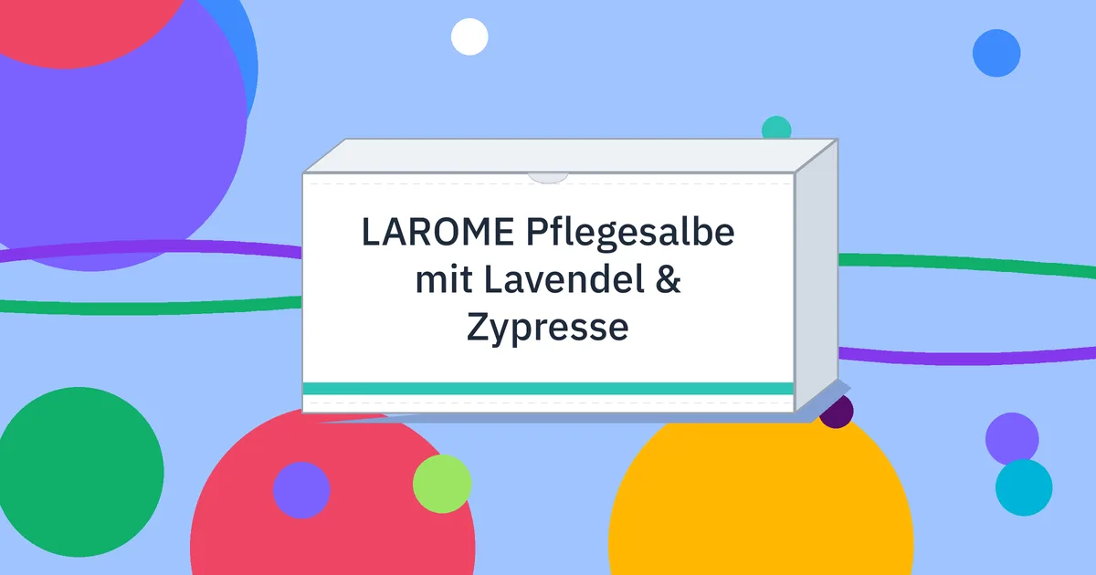 Symbolbild: Packung mit der Aufschrift LAROME Pflegesalbe mit Lavendel & Zypresse (PZN 06817541) – Verfügbarkeit und Bezug in Apotheken in Frankfurt am Main