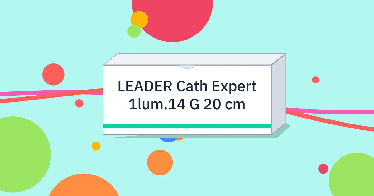 Symbolbild: Packung mit der Aufschrift LEADER Cath Expert 1lum.14 G 20 cm (PZN 09446401) – Verfügbarkeit und Bezug in Apotheken in Frankfurt am Main