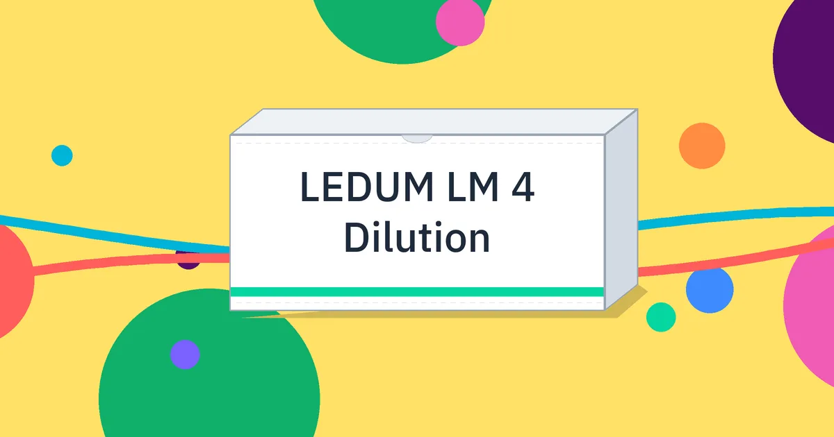 Symbolbild: Packung mit der Aufschrift LEDUM LM 4 Dilution (PZN 12930141) – Verfügbarkeit und Bezug in Apotheken in Frankfurt am Main