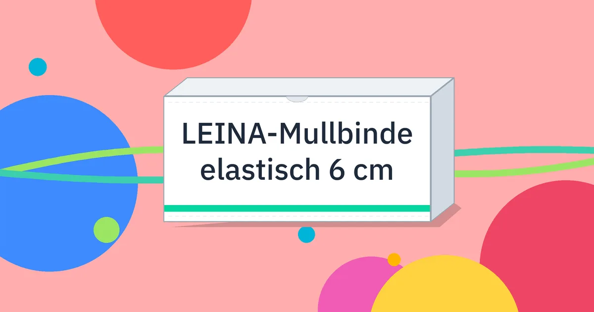 Symbolbild: Packung mit der Aufschrift LEINA-Mullbinde elastisch 6 cm (PZN 08715974) – Verfügbarkeit und Bezug in Apotheken in Frankfurt am Main