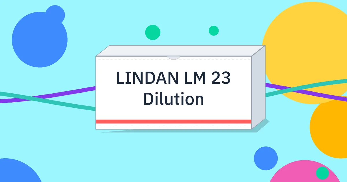 Symbolbild: Packung mit der Aufschrift LINDAN LM 23 Dilution (PZN 13529759) – Verfügbarkeit und Bezug in Apotheken in Frankfurt am Main