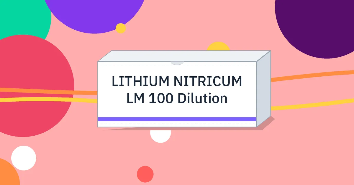 Symbolbild: Packung mit der Aufschrift LITHIUM NITRICUM LM 100 Dilution (PZN 12932743) – Verfügbarkeit und Bezug in Apotheken in Frankfurt am Main
