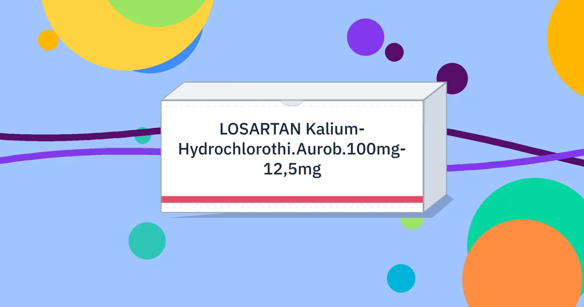 Symbolbild: Packung mit der Aufschrift LOSARTAN Kalium-Hydrochlorothi.Aurob.100mg-12,5mg (PZN 09749900) – Verfügbarkeit und Bezug in Apotheken in Frankfurt am Main