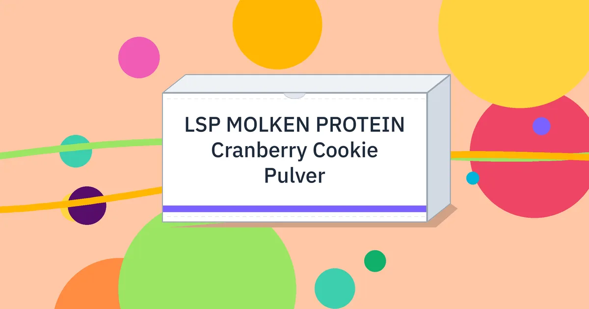 Symbolbild: Packung mit der Aufschrift LSP MOLKEN PROTEIN Cranberry Cookie Pulver (PZN 09725213) – Verfügbarkeit und Bezug in Apotheken in Frankfurt am Main