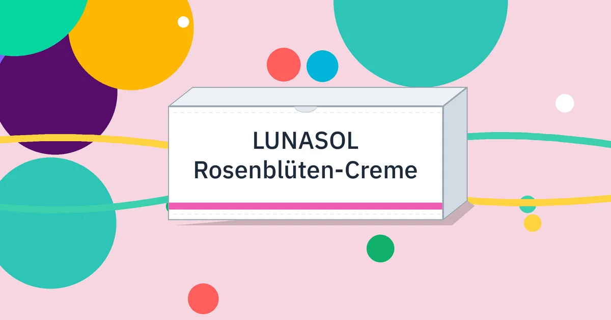 Symbolbild: Packung mit der Aufschrift LUNASOL Rosenblüten-Creme (PZN 19755669) – Verfügbarkeit und Bezug in Apotheken in Frankfurt am Main