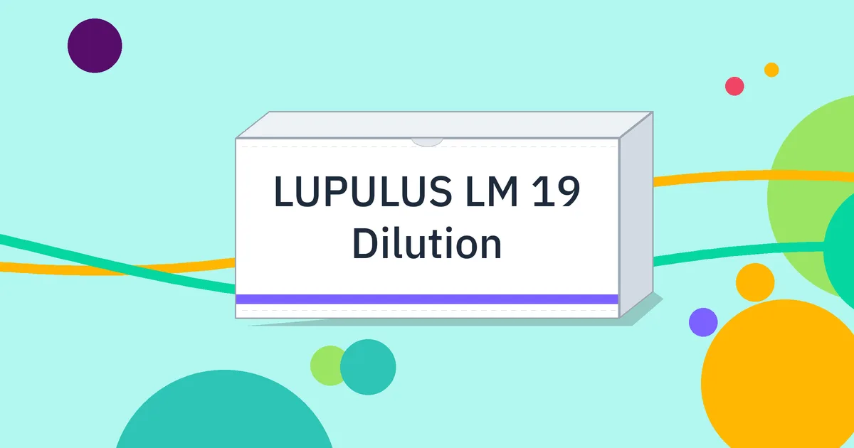 Symbolbild: Packung mit der Aufschrift LUPULUS LM 19 Dilution (PZN 12934452) – Verfügbarkeit und Bezug in Apotheken in Frankfurt am Main