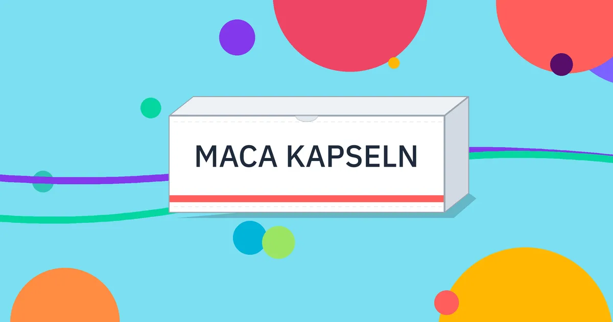 Symbolbild: Packung mit der Aufschrift MACA KAPSELN (PZN 10331838) – Verfügbarkeit und Bezug in Apotheken in Frankfurt am Main
