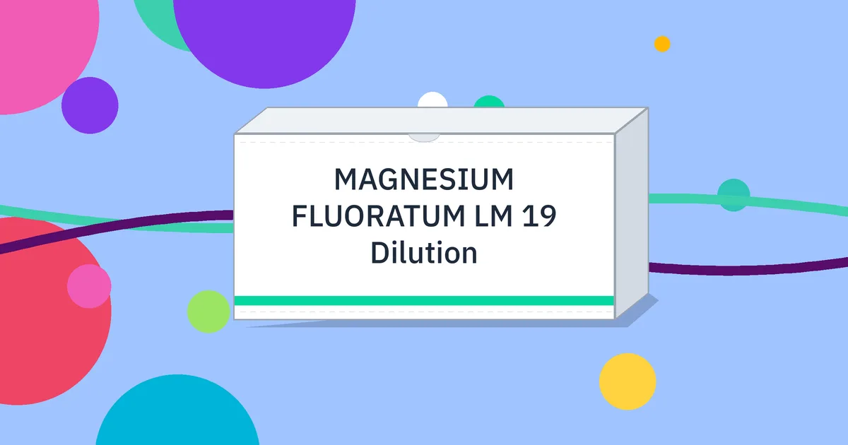 Symbolbild: Packung mit der Aufschrift MAGNESIUM FLUORATUM LM 19 Dilution (PZN 12937551) – Verfügbarkeit und Bezug in Apotheken in Frankfurt am Main