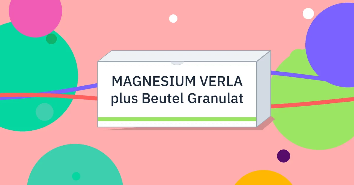 Symbolbild: Packung mit der Aufschrift MAGNESIUM VERLA plus Beutel Granulat (PZN 03925810) – Verfügbarkeit und Bezug in Apotheken in Frankfurt am Main