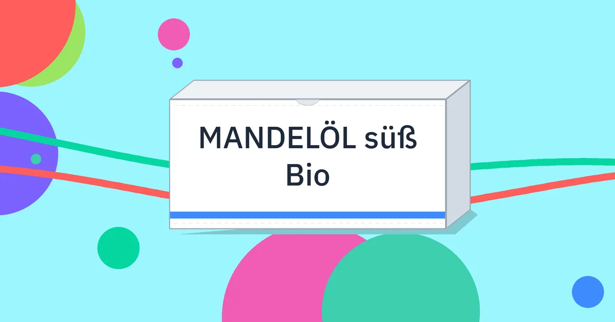 Symbolbild: Packung mit der Aufschrift MANDELÖL süß Bio (PZN 10301978) – Verfügbarkeit und Bezug in Apotheken in Frankfurt am Main