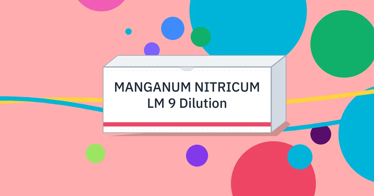 Symbolbild: Packung mit der Aufschrift MANGANUM NITRICUM LM 9 Dilution (PZN 12944120) – Verfügbarkeit und Bezug in Apotheken in Frankfurt am Main