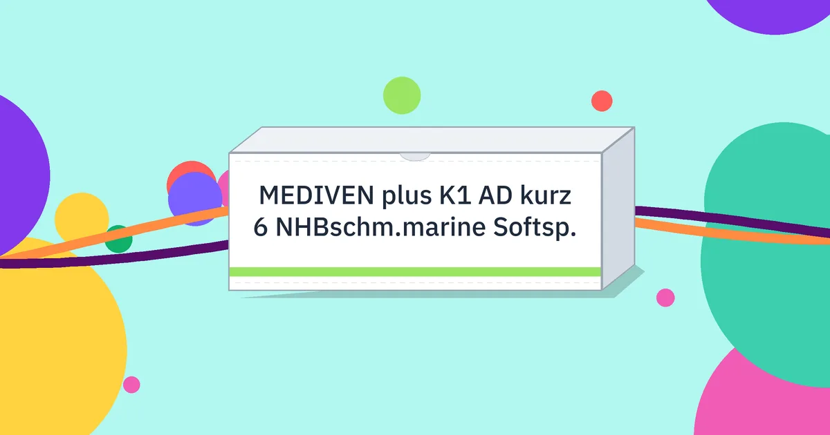 Symbolbild: Packung mit der Aufschrift MEDIVEN plus K1 AD kurz 6 NHBschm.marine Softsp. (PZN 15900011) – Verfügbarkeit und Bezug in Apotheken in Frankfurt am Main