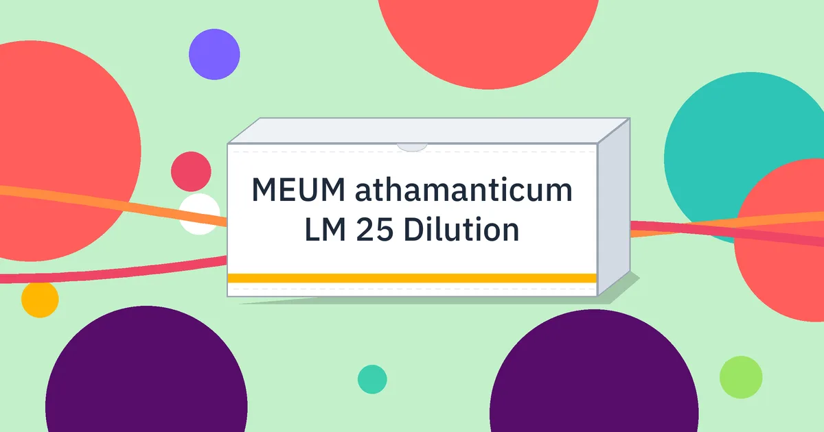 Symbolbild: Packung mit der Aufschrift MEUM athamanticum LM 25 Dilution (PZN 13607643) – Verfügbarkeit und Bezug in Apotheken in Frankfurt am Main