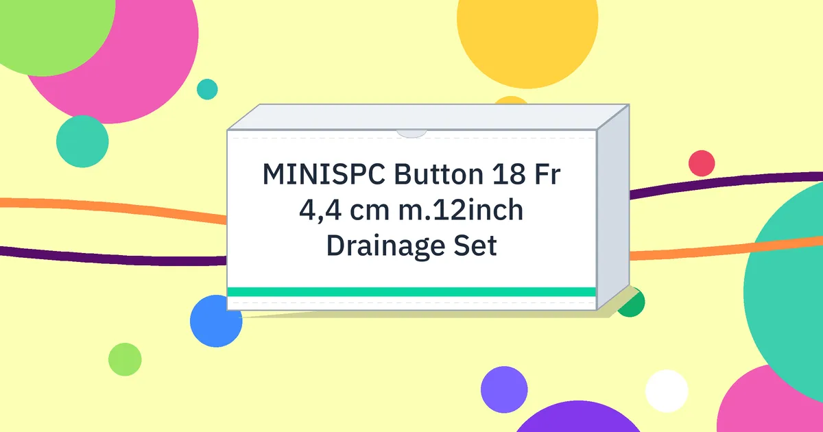 Symbolbild: Packung mit der Aufschrift MINISPC Button 18 Fr 4,4 cm m.12inch Drainage Set (PZN 20821101) – Verfügbarkeit und Bezug in Apotheken in Frankfurt am Main