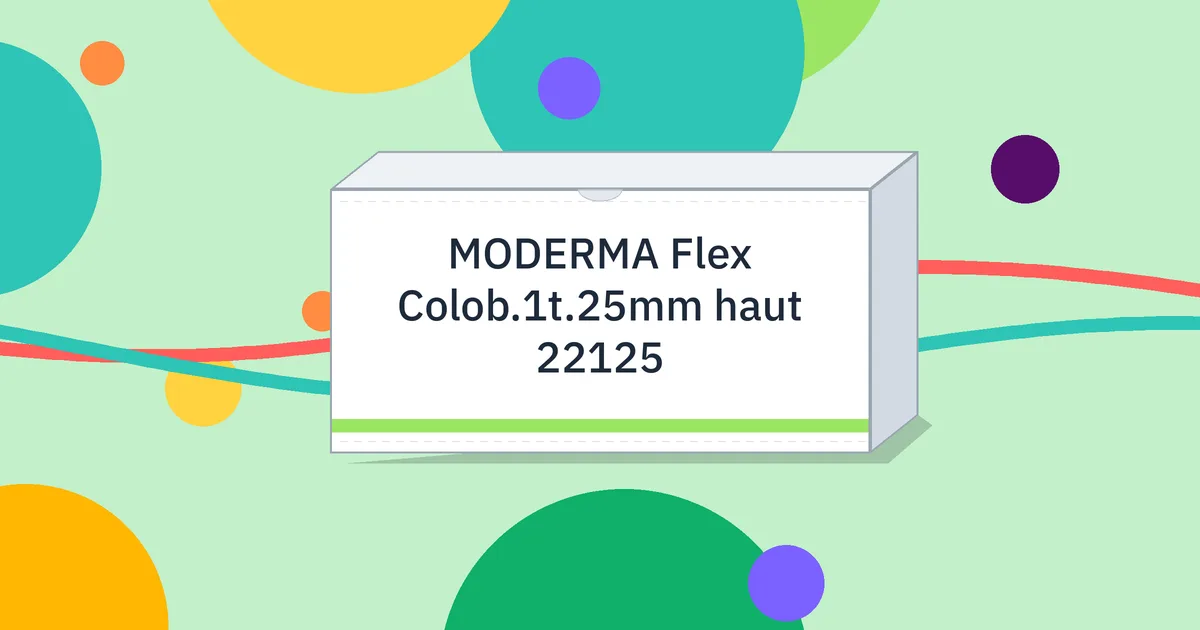 Symbolbild: Packung mit der Aufschrift MODERMA Flex Colob.1t.25mm haut 22125 (PZN 00914639) – Verfügbarkeit und Bezug in Apotheken in Frankfurt am Main