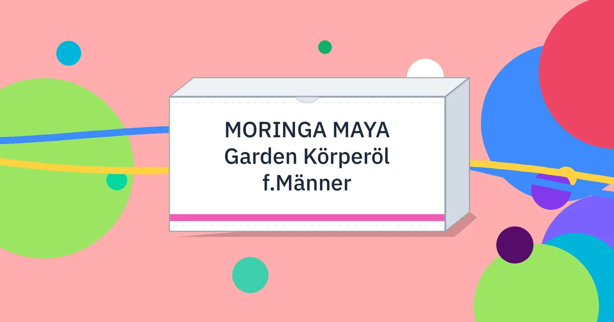 Symbolbild: Packung mit der Aufschrift MORINGA MAYA Garden Körperöl f.Männer (PZN 17953448) – Verfügbarkeit und Bezug in Apotheken in Frankfurt am Main