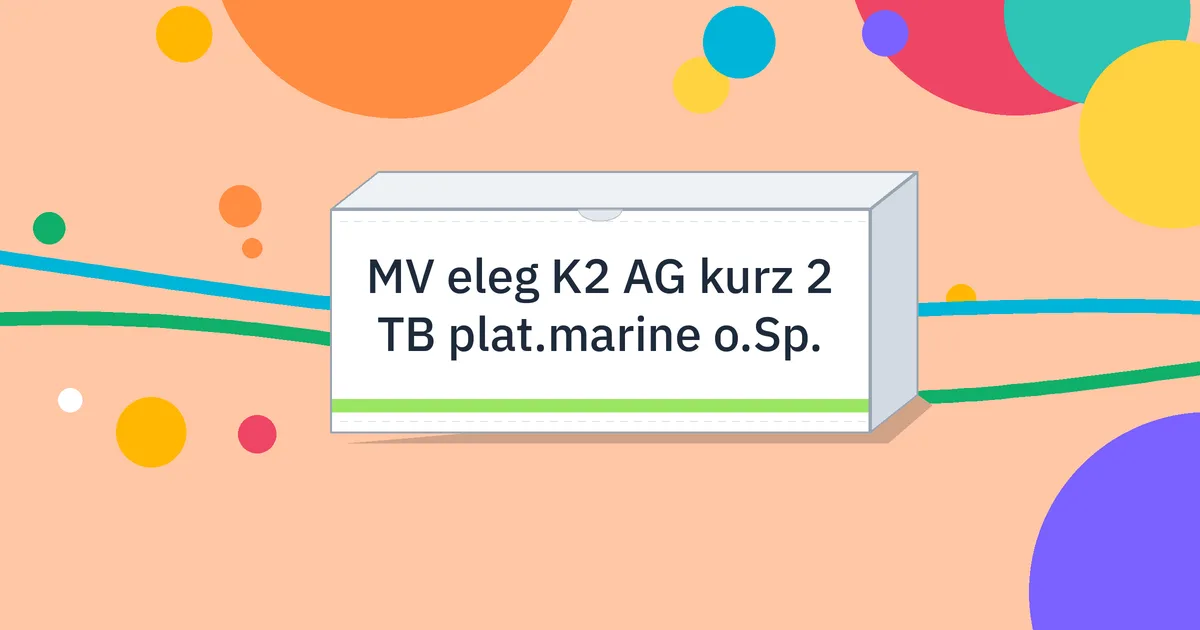 Symbolbild: Packung mit der Aufschrift MV eleg K2 AG kurz 2 TB plat.marine o.Sp. (PZN 14604701) – Verfügbarkeit und Bezug in Apotheken in Frankfurt am Main