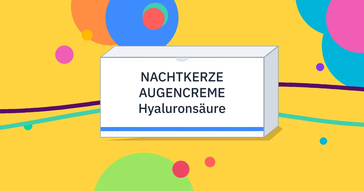 Symbolbild: Packung mit der Aufschrift NACHTKERZE AUGENCREME Hyaluronsäure (PZN 15250984) – Verfügbarkeit und Bezug in Apotheken in Frankfurt am Main