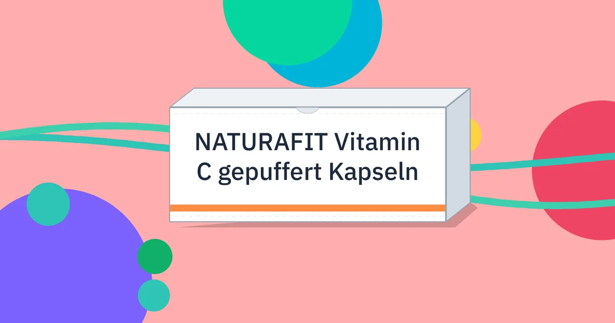 Symbolbild: Packung mit der Aufschrift NATURAFIT Vitamin C gepuffert Kapseln (PZN 09899858) – Verfügbarkeit und Bezug in Apotheken in Frankfurt am Main