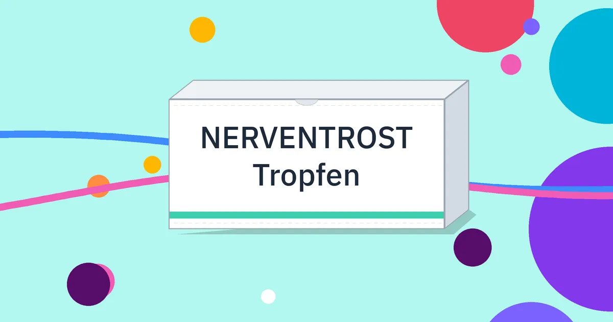 Symbolbild: Packung mit der Aufschrift NERVENTROST Tropfen (PZN 10556017) – Verfügbarkeit und Bezug in Apotheken in Frankfurt am Main