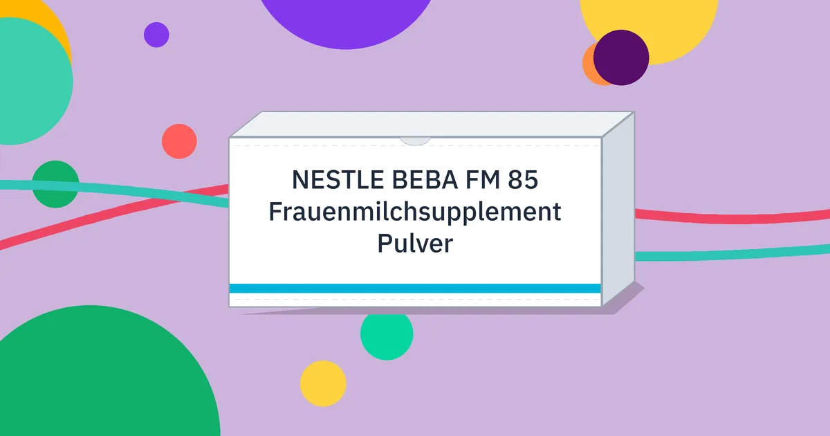Symbolbild: Packung mit der Aufschrift NESTLE BEBA FM 85 Frauenmilchsupplement Pulver (PZN 11851876) – Verfügbarkeit und Bezug in Apotheken in Frankfurt am Main